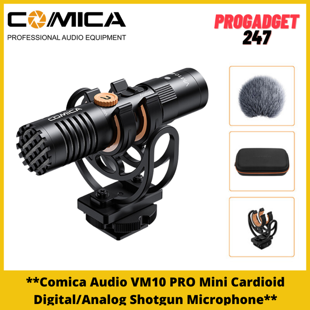 Comica Audio VM10 PRO Mini Cardioid Digital/Analog Shotgun Microphone ...