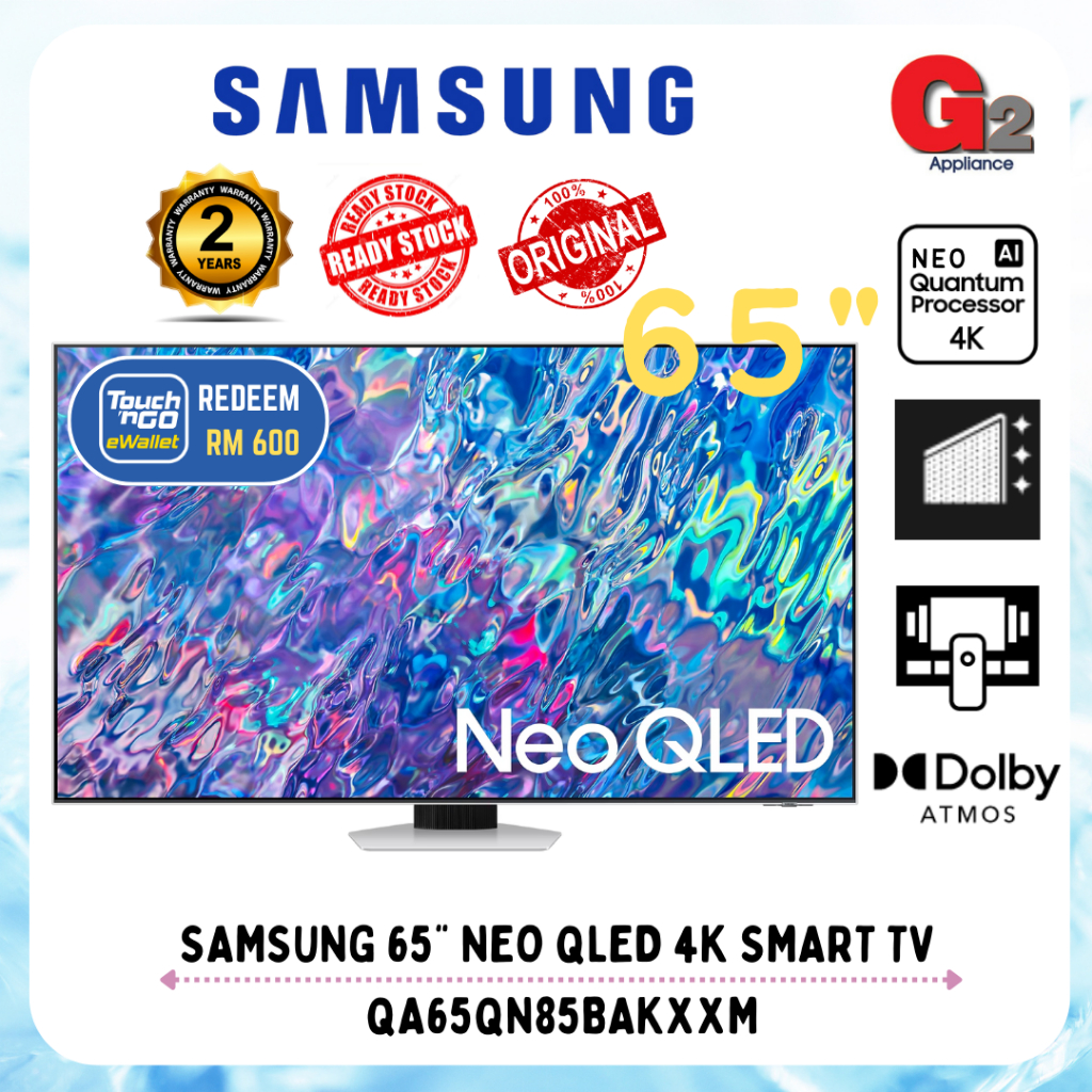 SAMSUNG (AUTHORISED DEALER) 65" NEO QLED 4K SMART TV QA65QN85BAKXXM ...