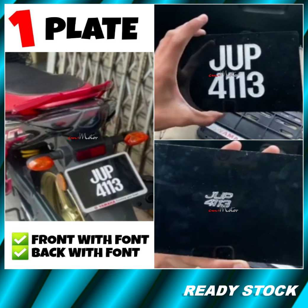 YAMAHA HONDA Frame Plate 2 Side Front and Back With No (Font) 2 Belah ...