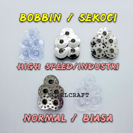 [10PCS] SEKOCI / BOBBIN MESIN INDUSTRI/NORMAL/SEKOCI BENANG/ BOBBIN ...