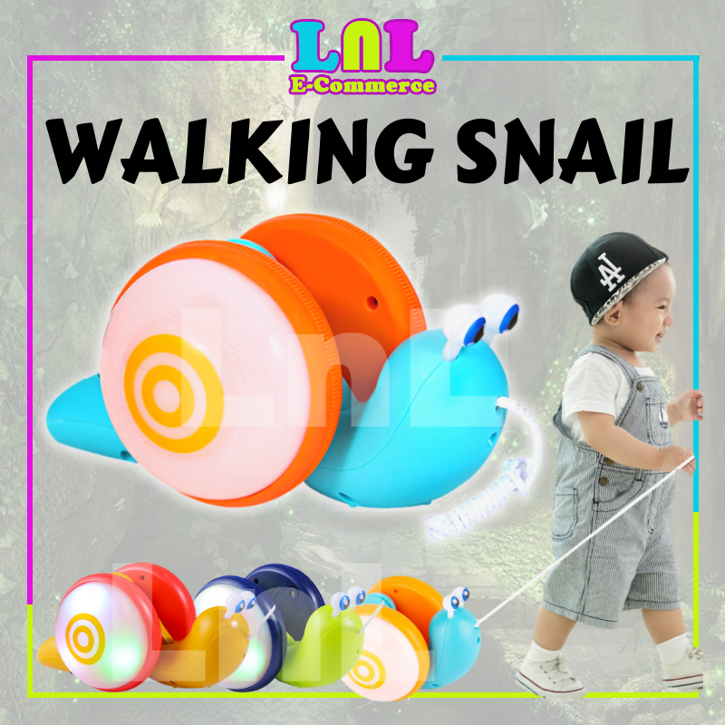 LNL Walking Snail Pet Toy Pull Rope Electric Toddler Toys For Kids ...