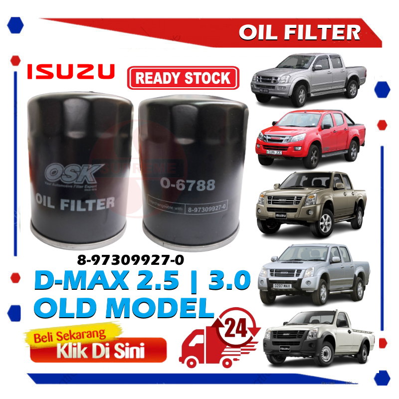 S2U Oil Filter Isuzu DMax 2.5CC 2002-2012 Old Model DMax 3.0CC 4JH1 ...