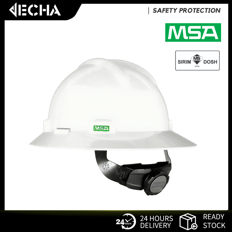 MSA Full Brim Helmet Full Brim Hard Hat MSA V-Gard Head Protection ...