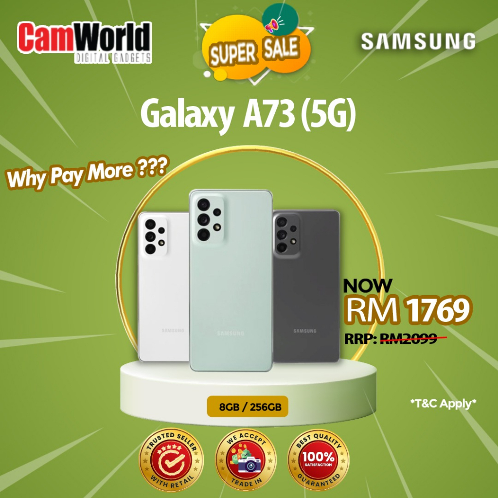Samsung Galaxy A73 5G ( 8GB + 256GB ) ( SM-A736 ) single | Shopee Malaysia