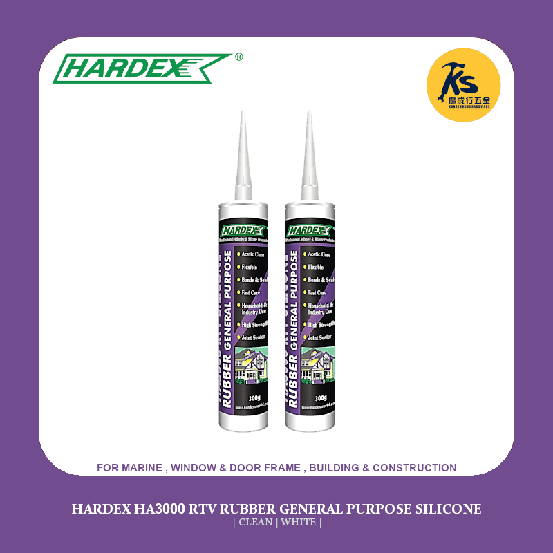 HARDEX HA3000 RTV Rubber General Purpose Silicone ( CLEAN | WHITE ) [ 1 ...