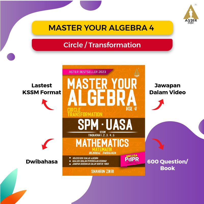 [MHD] Aster Edu Buku Latihan Matematik Tingkatan 1,2,3,4,5 - Master Your Algebra 2022 Buku ...