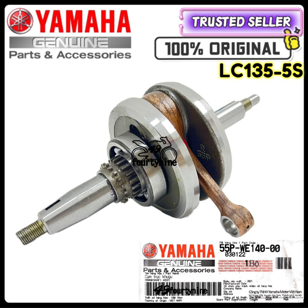 100% ORIGINAL LC135 5S 55C 50C FZ150 Y15ZR LC135 5SPEED CRANKSHAFT ASSY CRANK SHAFT | Shopee ...