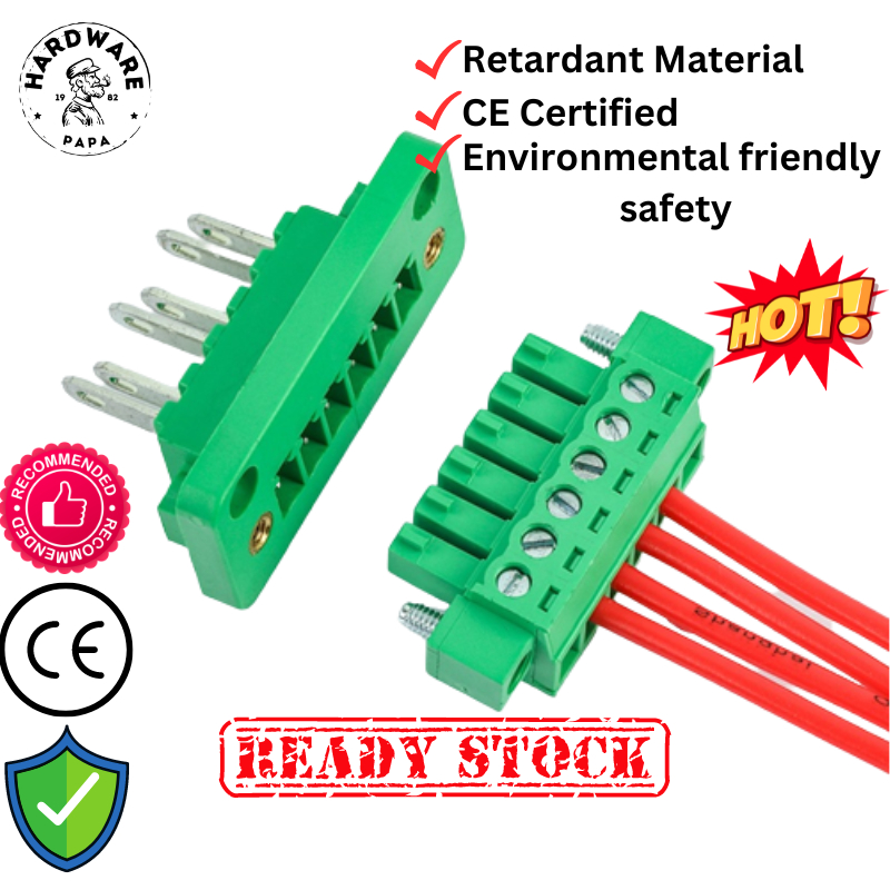 Plug In Terminal Block With Flange Fixing Panel 15EDG 3.81mm | Shopee ...