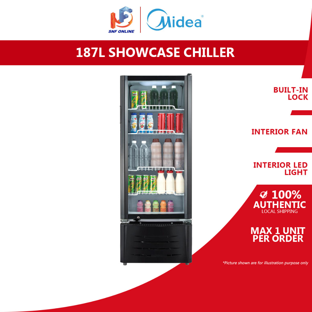 Midea Showcase Chiller (186L) MSC-186BE MDRZ263FGG30 | Shopee Malaysia