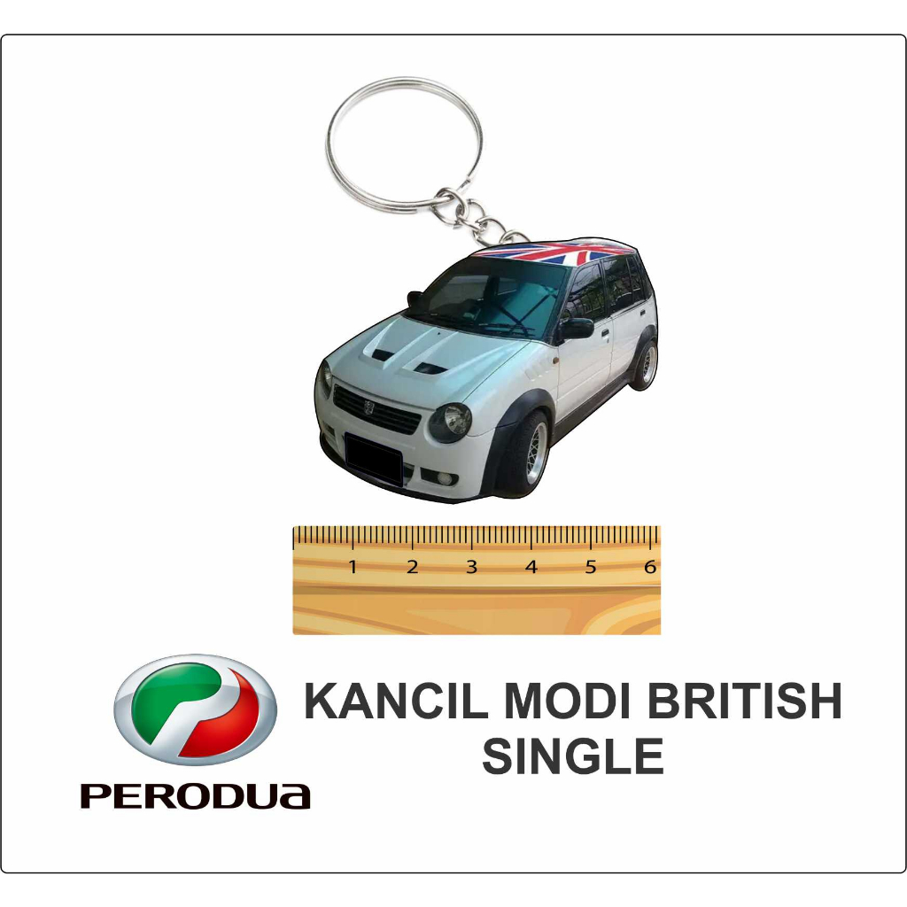 perodua kancil modi british keychain 2d keychain kereta | Shopee Malaysia
