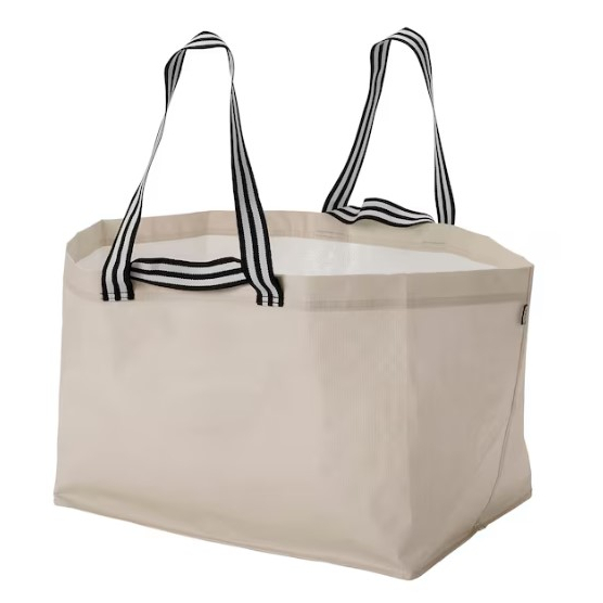 IKEA GÖRSNYGG GORSNYGG Carrier Bag, large, light beige, Beg besar ...