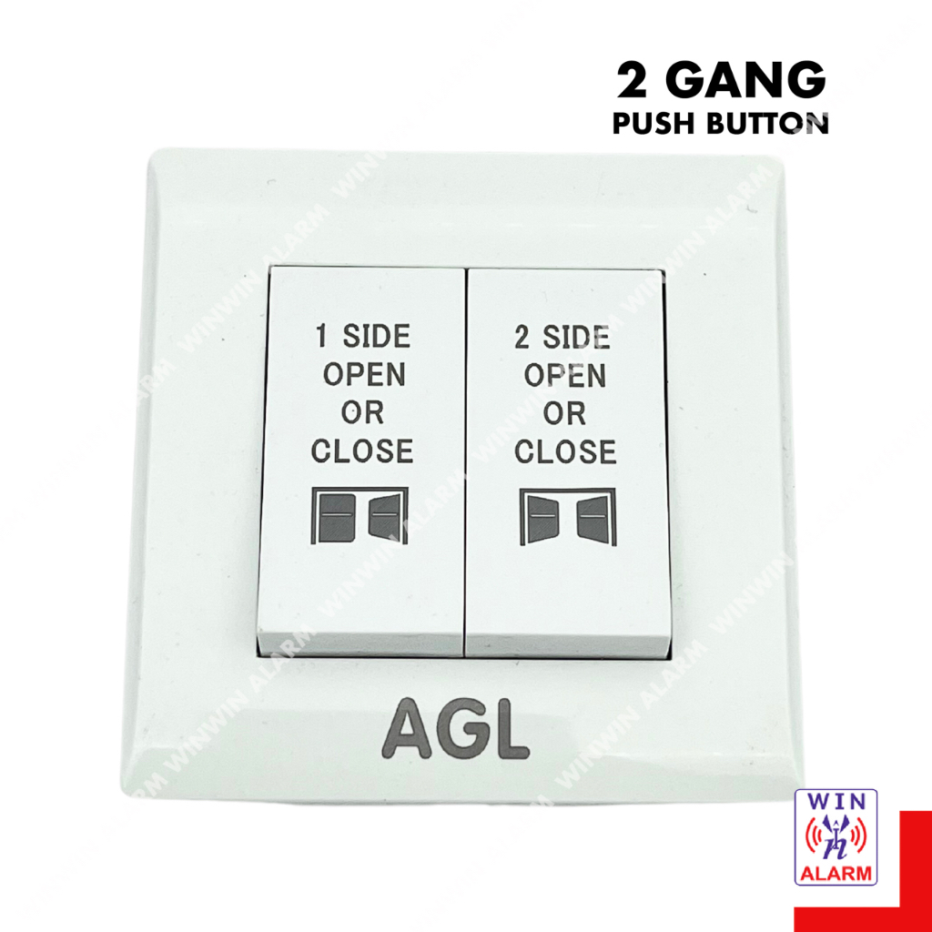AUTOGATE PUSH BUTTON / SWITCH AGL 2 GANG press switch | Shopee Malaysia