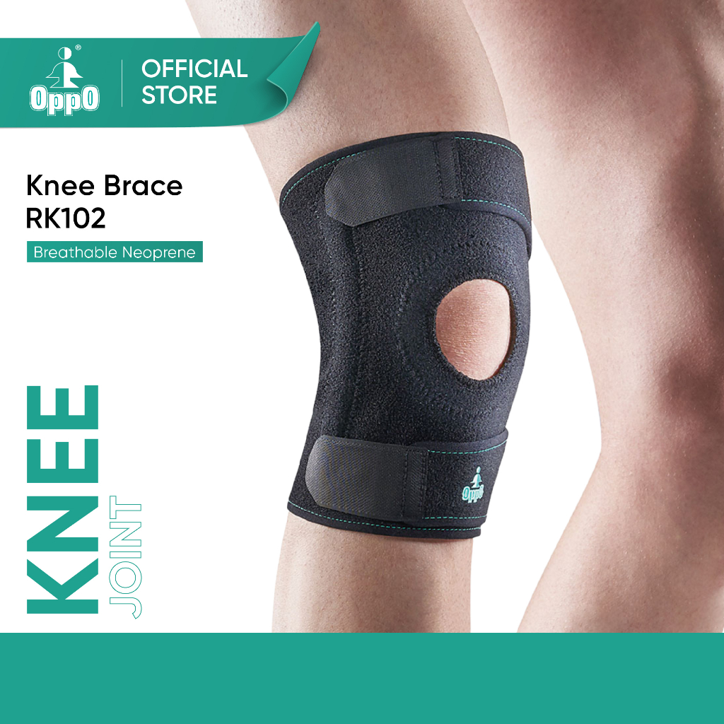 OPPO Breathable Neoprene Knee Brace RK102 Adjustable Open Patella Guard ...