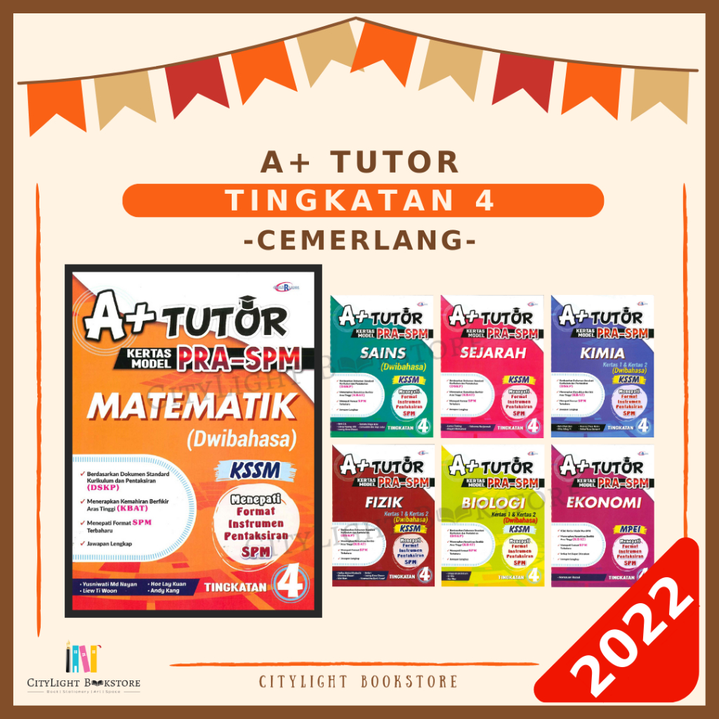 [CITYLIGHT] Buku Latihan: A+ Tutor Pra-SPM Tingkatan 4 (2022) | Shopee Malaysia