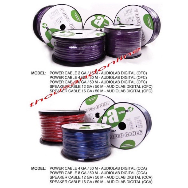 0GA / 2GA / 4GA POWER CABLE FOR HIGH VOLTAGE AMPLIFIER-(1 METER ...