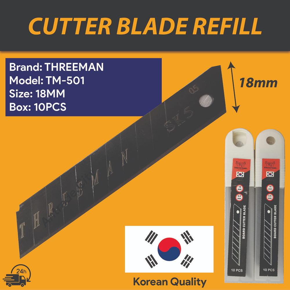 [TAHAN] 18mm Ultra High Toughness Utility Cutter Spare Blade Refill Replace Replacement / CUTTER ...