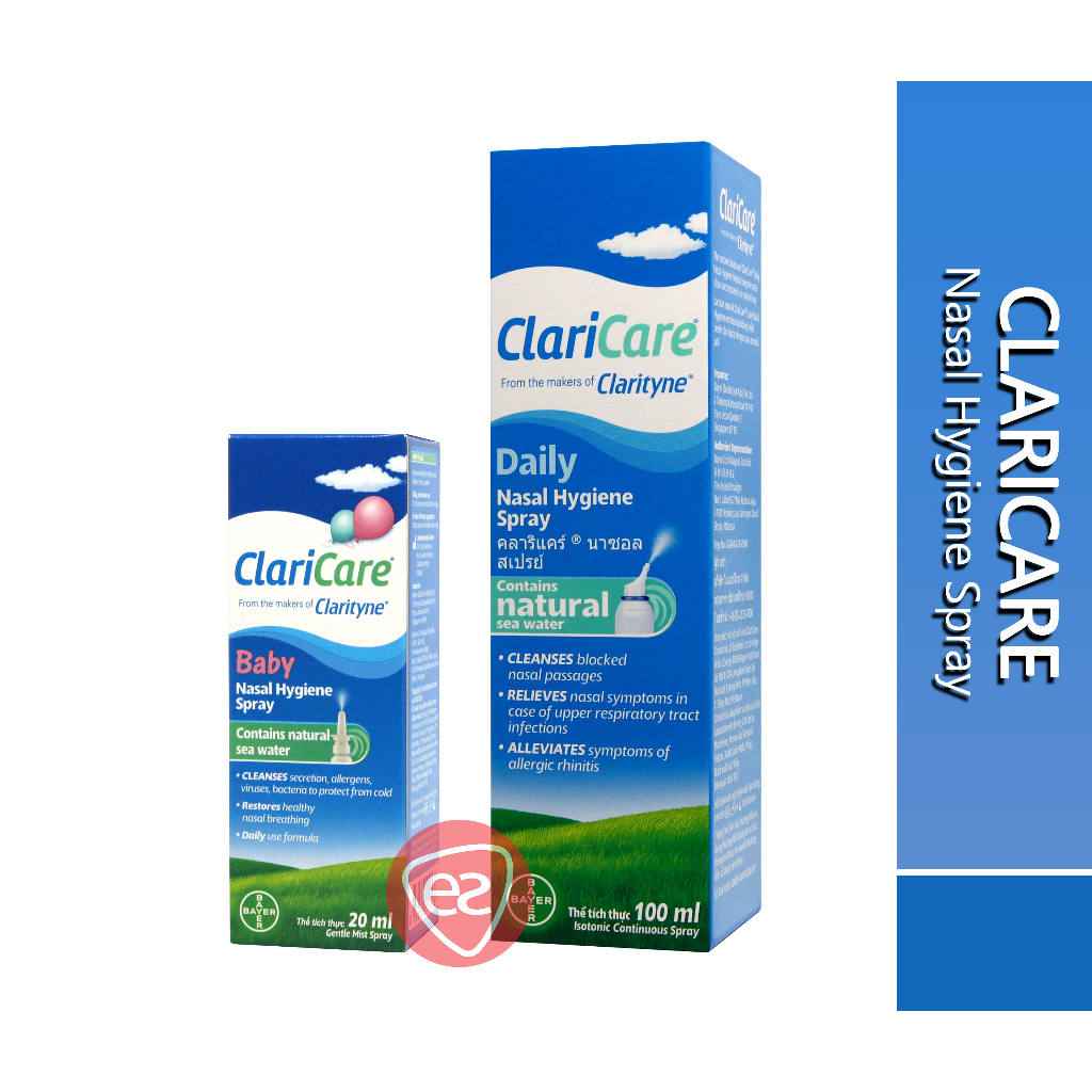 CLARICARE NASAL HYGIENE SPRAY ( DAILY CONTINUOUS SPRAY 100ML / BABY ...