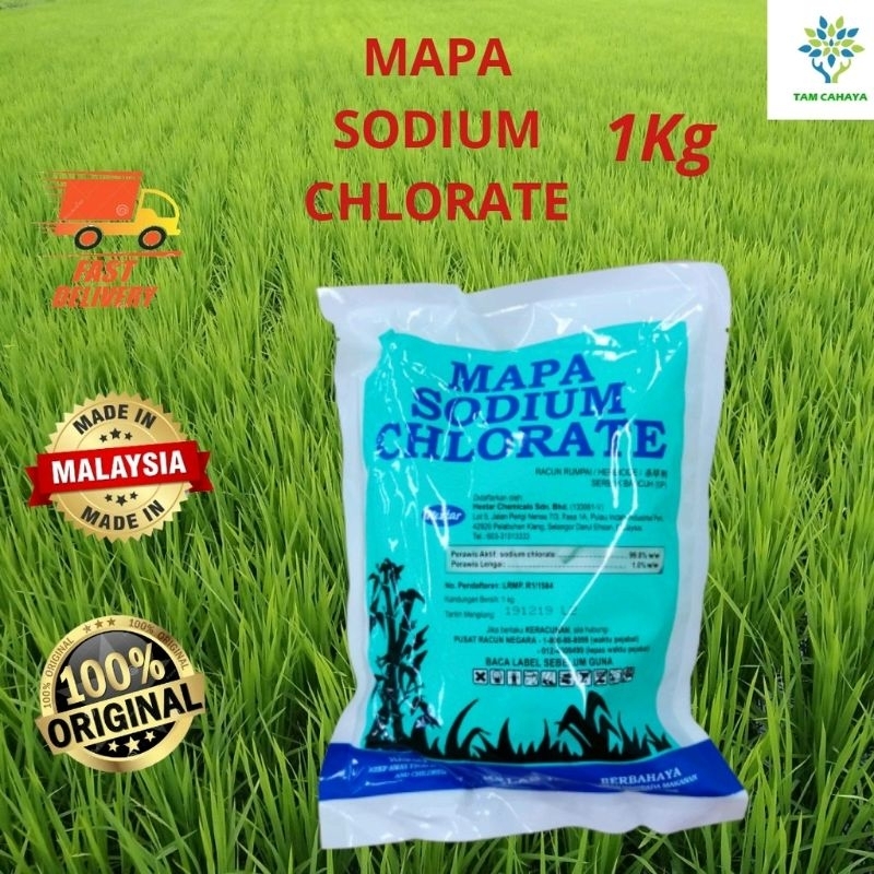 MAPA SODIUM CHLORATE 1Kg Racun Tabur Rumput Buluh Sodium Chlorate 99% ...