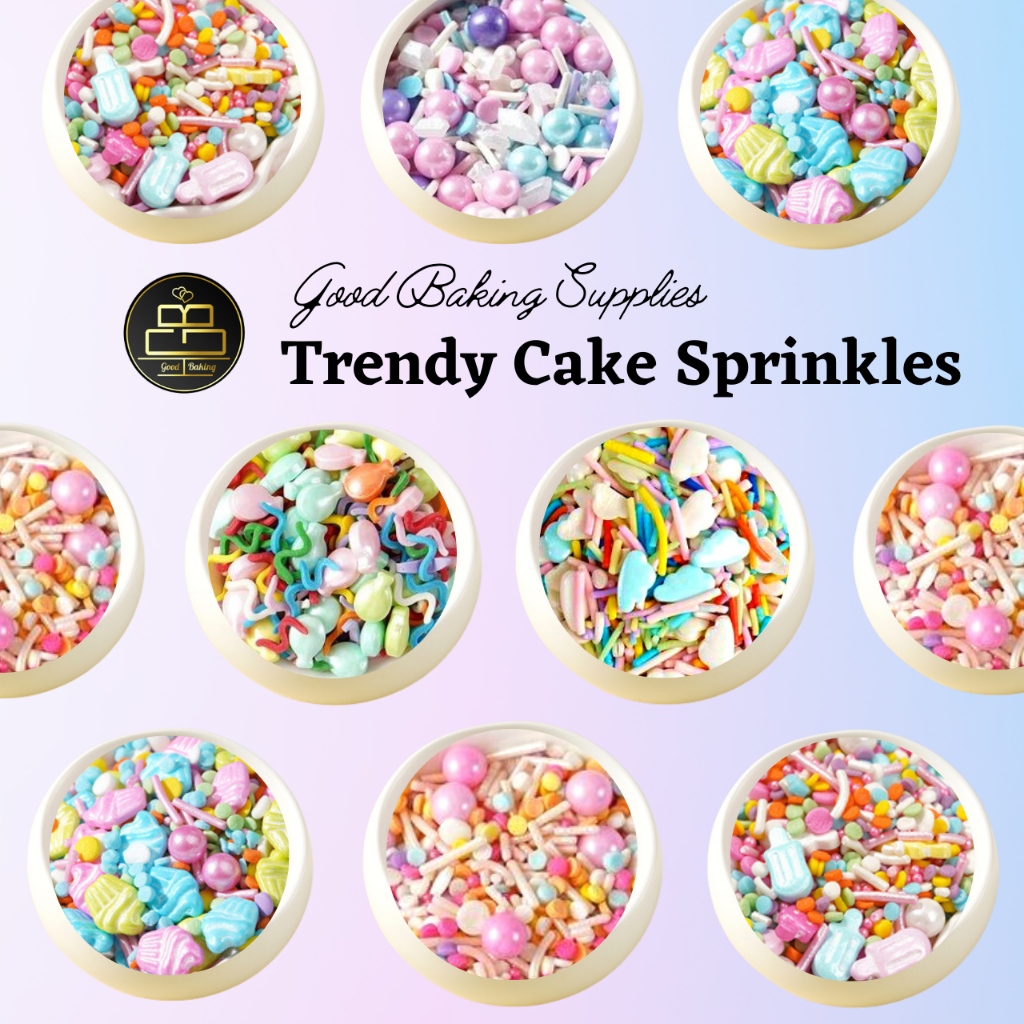 HALAL Trendy NEW Cake Sprinkles / Gula Hiasan Gula Manik Kek Roti / DIY ...