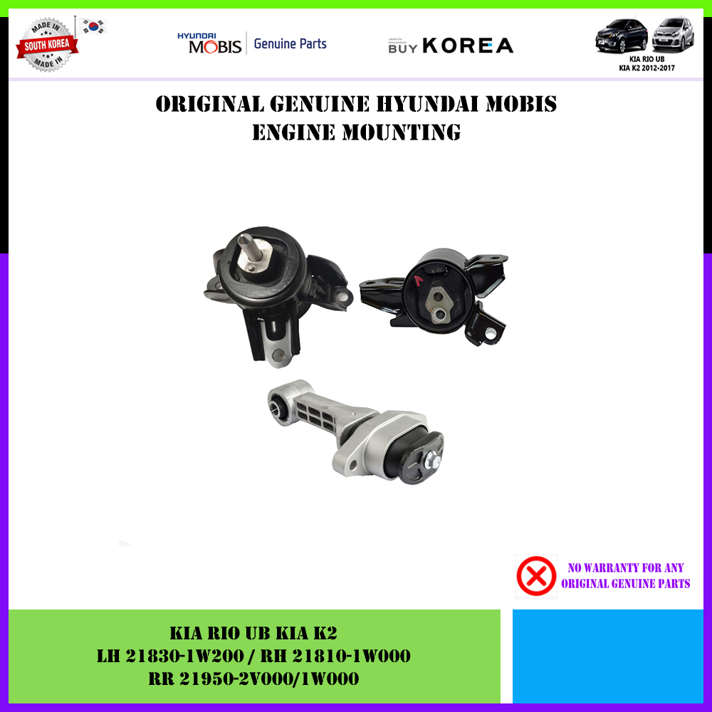 Kia Rio UB Kia K2 Genuine Hyundai Mobis Engine Mounting (LH 21830-1W200 ...