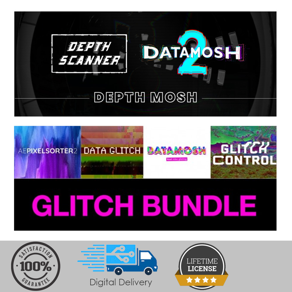 Datamosh 2/ Depth Scanner / Data Glitch 2 / AE Pixel Sorter 2 / Glitch Control [Bundle Sets ...