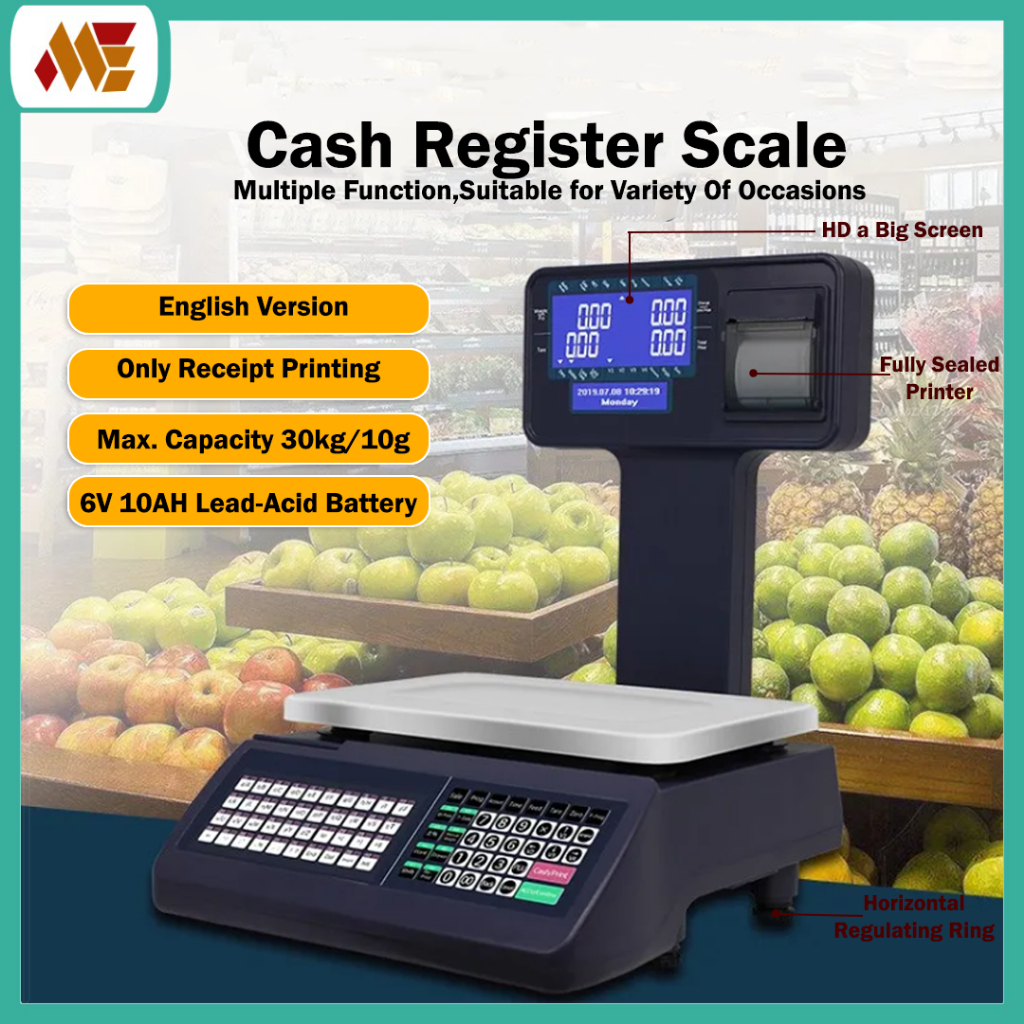 30KG Cash Register / POS with Weighing Scale Digital Cash Register ...