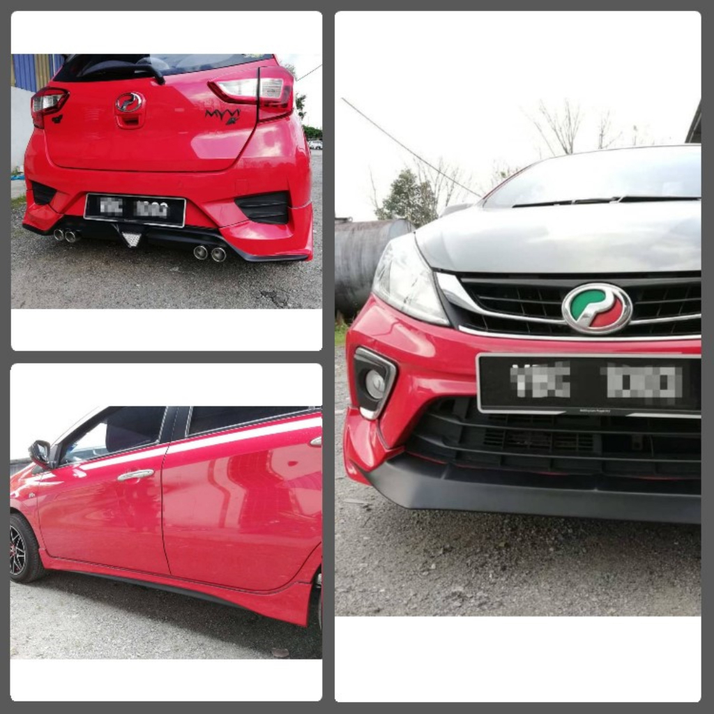 Perodua Myvi 3rd Generation 2018 Drive 68 skirting Body Kit ABS Ready ...