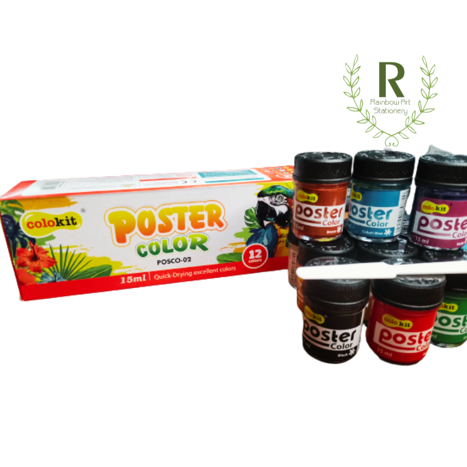 Colokit Poster Color 12 Colors 15ML | Shopee Malaysia