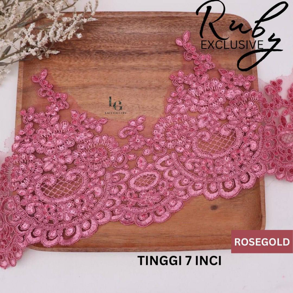 🔥 0.5M | RUBY EXCLUSIVE BORDER LACE BAJU RENDA KAIN AKSESORI PAKAIAN ...