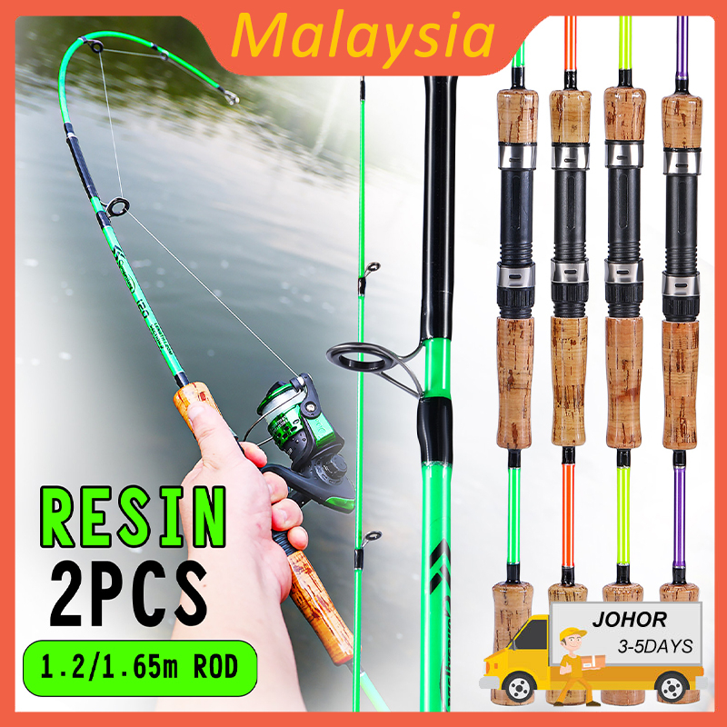 🔥Malaysia Fishing Rod Batang Memancing Berputar 1.2/1.65m 2 Bahagian ...