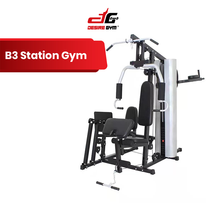 Desire Gym BS 3 Station Gym Set Home Gym Exercise Machine Workout ...
