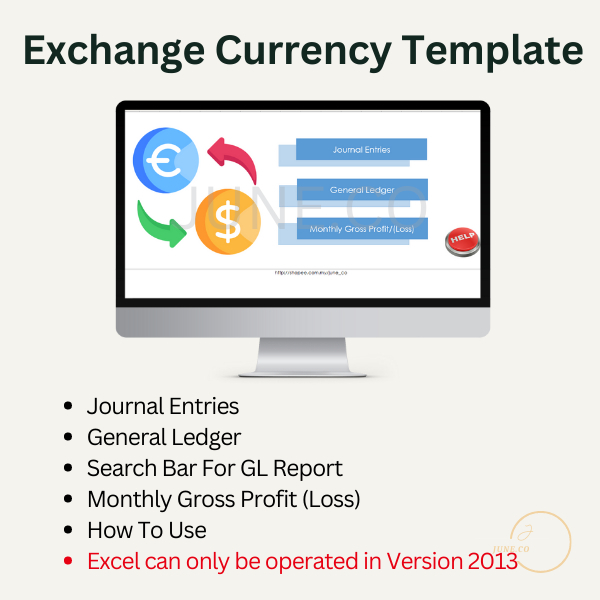 Exchange Currency Account Template Templat Akaun Pertukaran Mata Wang ...