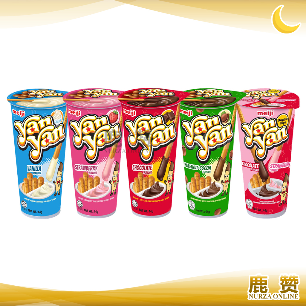 Meiji Yan Yan Premium Yan Yan Chocolate Vanila Strawberry Hazelnut-Cocoa Flavoured Dip Biscuit ...