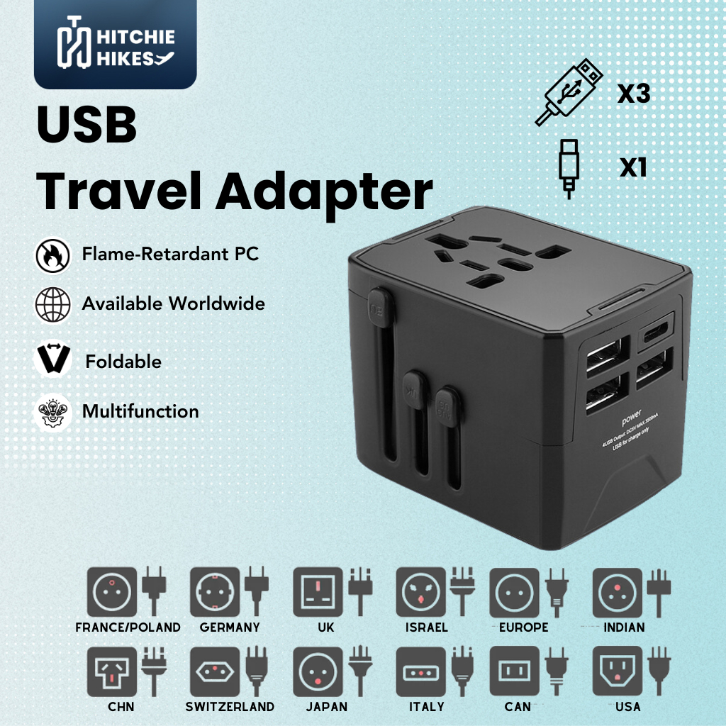 HH USB Type-C International Universal Travel Adapter Socket Adaptor ...