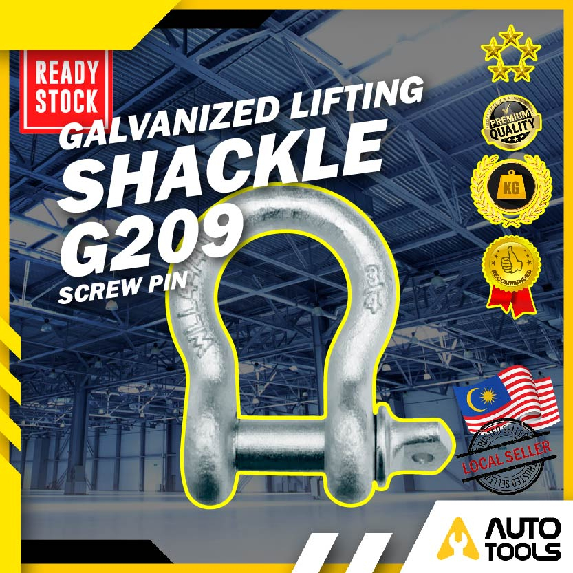 Galvanized Lifting Screw Pin Shackle G209 1 Ton ~ 17 Ton / Safety Pin ...