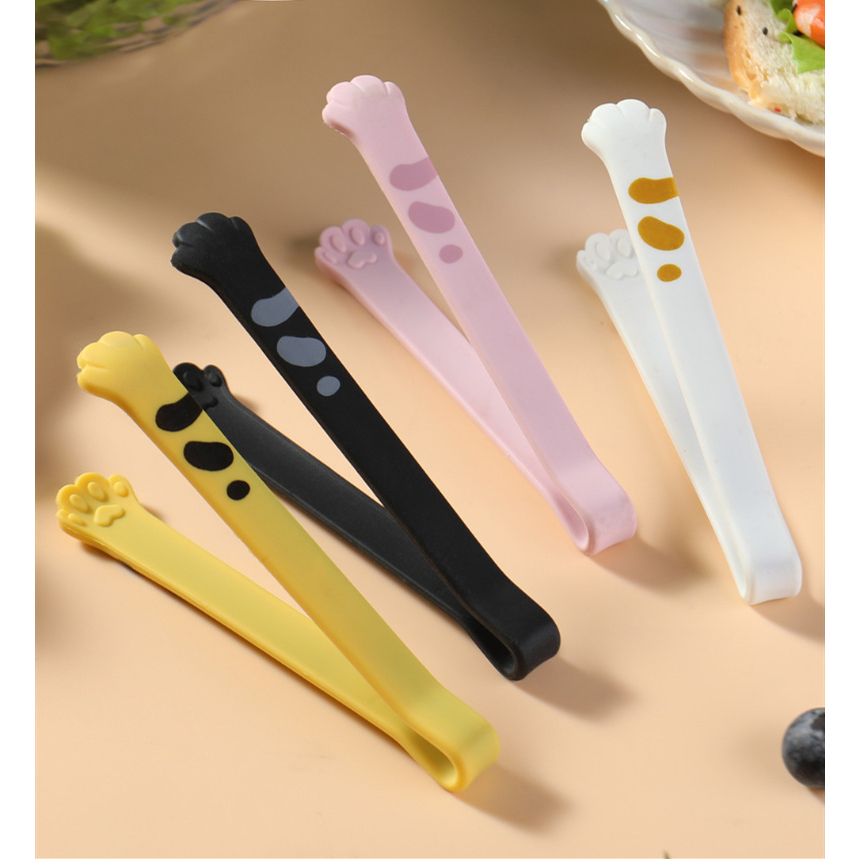 Cat Paw Food Snack Silicone Tong | BBQ Utensil Clip Ice Cube Clip ...