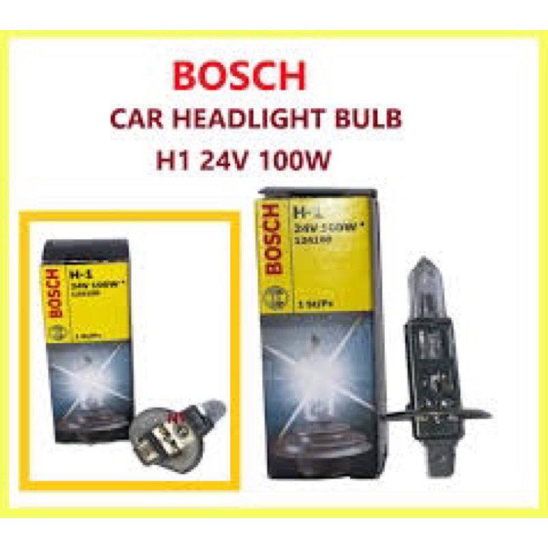 BOSCH Car Headlight Bulb H1 24V 100W | Shopee Malaysia