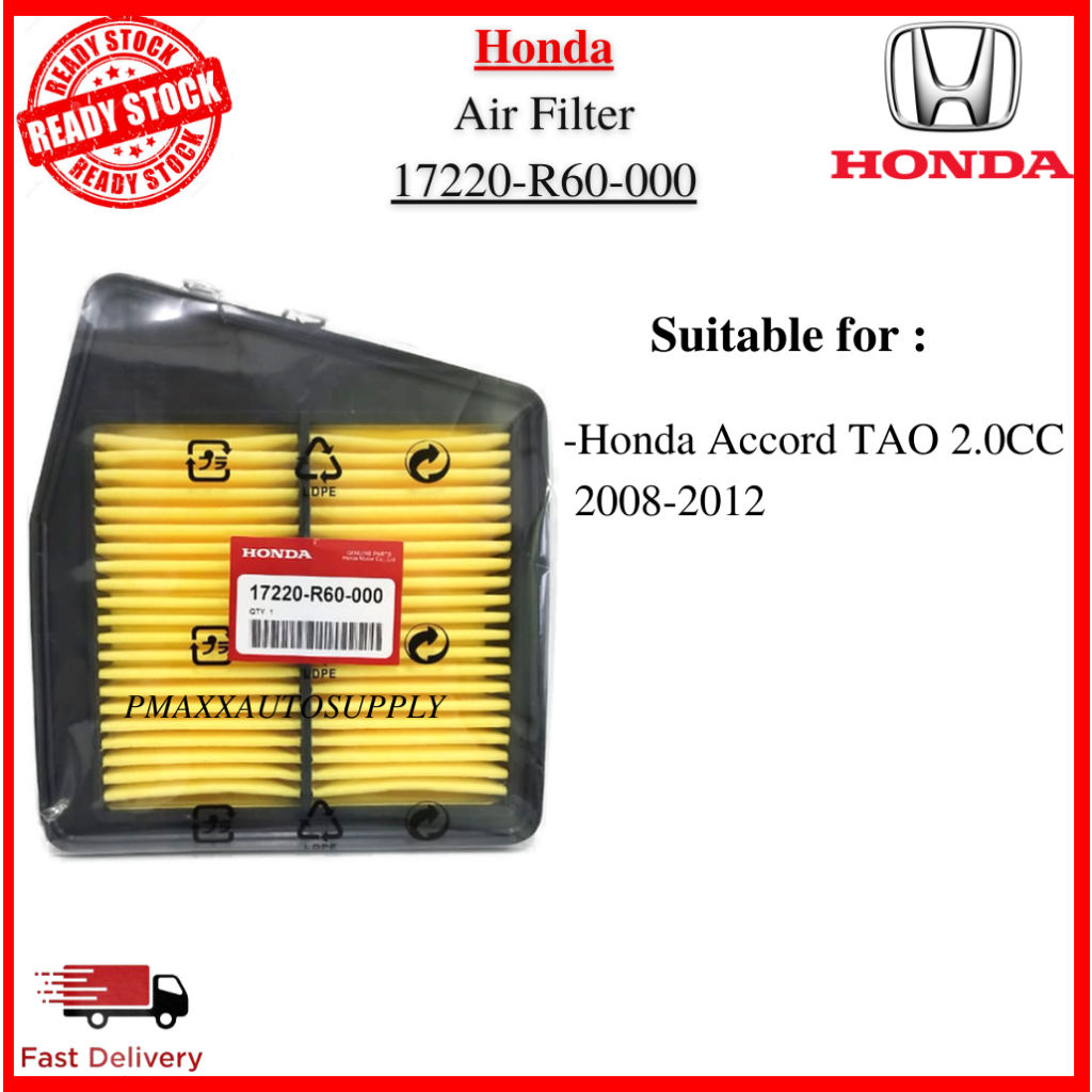 ORIGINAL HONDA ENGINE AIR FILTER HONDA ACCORD TAO 2.0CC 2008-2012 ...