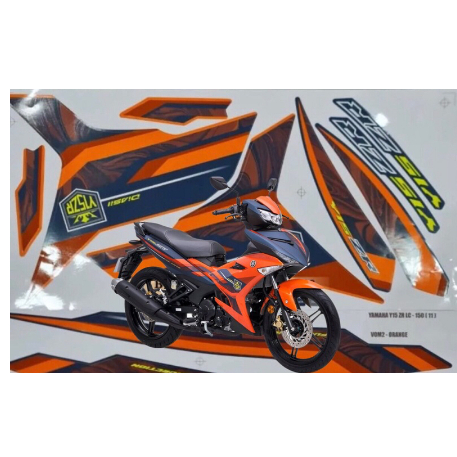 Y15 2023 STICKER STRIKE YAMAHA Y15ZR V1 V2 2023 SILVER oren black green ...