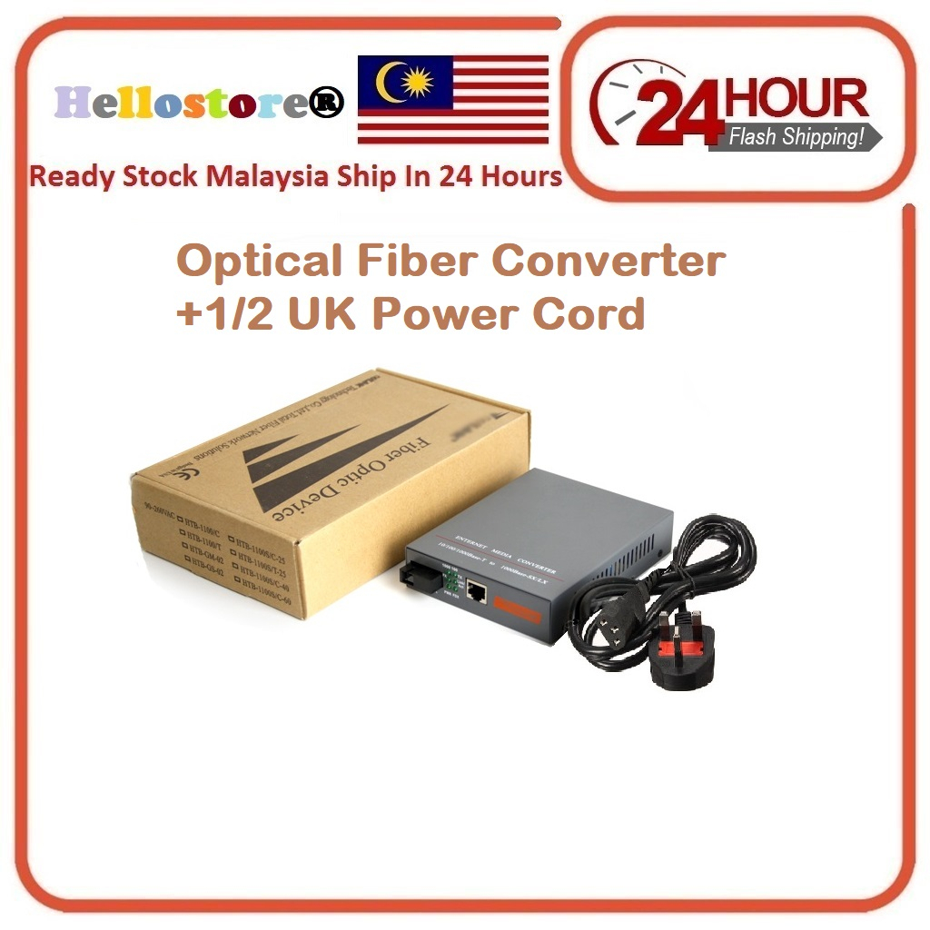 Fiber Optic Device SC Media Converter Singlemode Simplex Fiber to Ethernet Gigabit SingglePort ...