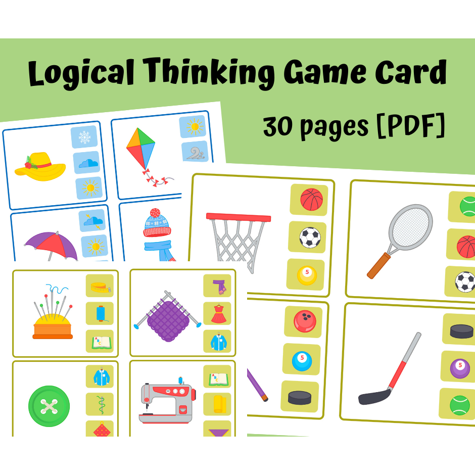 A269 - [PDF] Logical Thinking Game Card 30 pages - 逻辑思维训练卡 visual ...