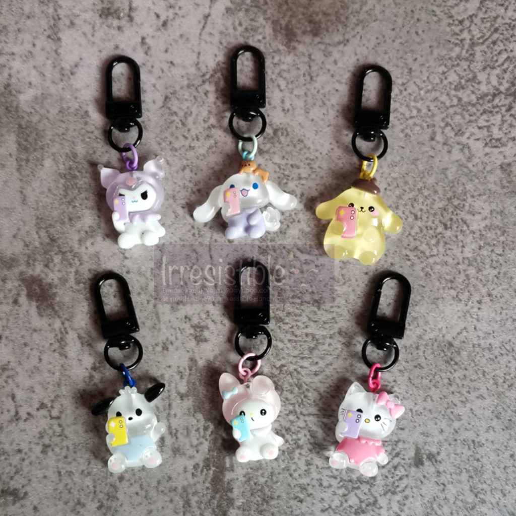 LUMINOUS Sanrio Family DIY Handmade Keychains | 🌸READY STOCK🌸 | Shopee ...