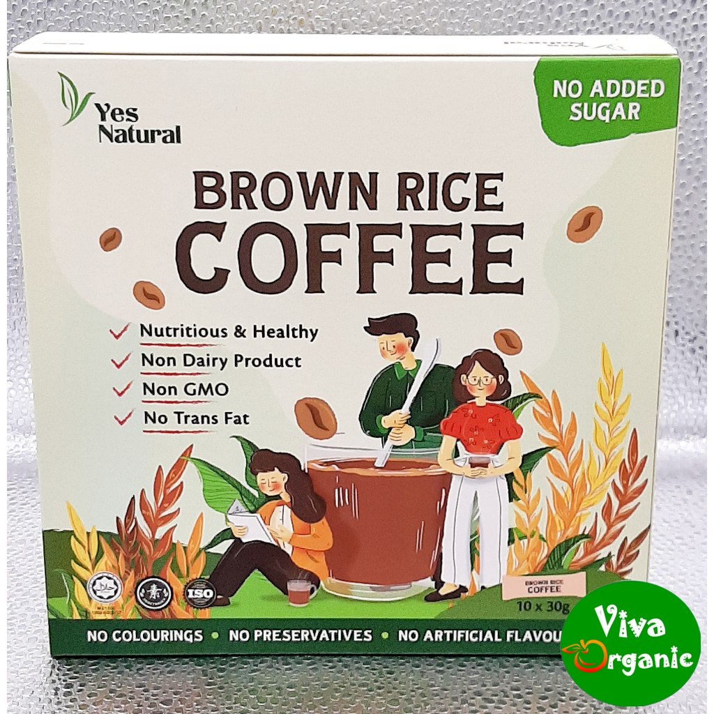 Yes Natural [Halal] Instant Brown Rice Coffee (Less Sweet) / (No Sugar ...
