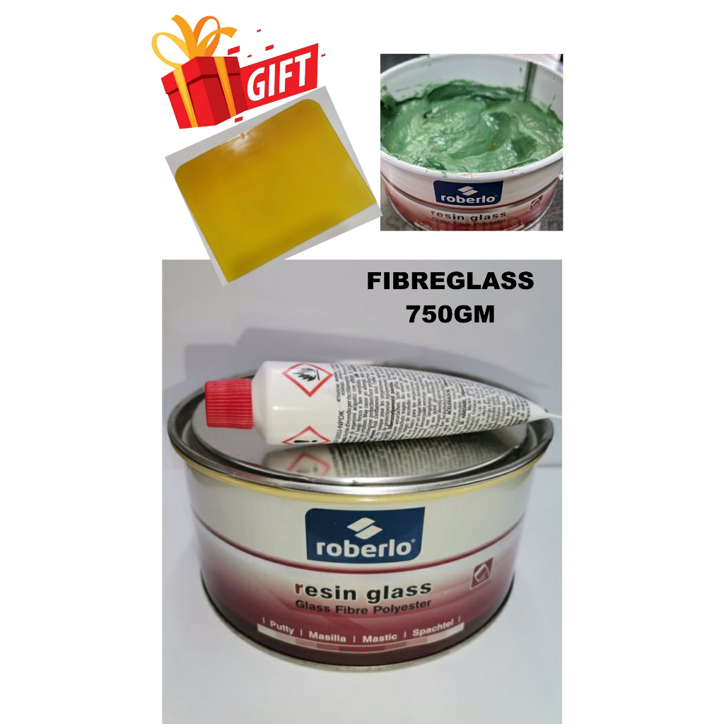 ROBERLO RESIN GLASS FIBER PUTTY 750GM | Shopee Malaysia