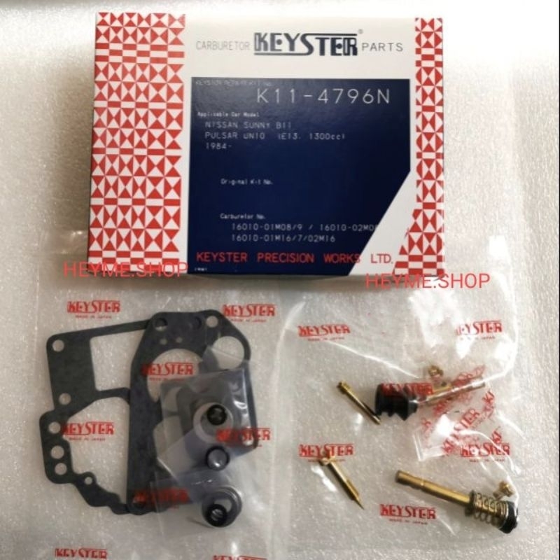 MADE IN JAPAN) KEYSTER CARBURETOR REPAIR KIT NISSAN SUNNY 130Y B11 1.3 E13 K11-4796N | Shopee ...