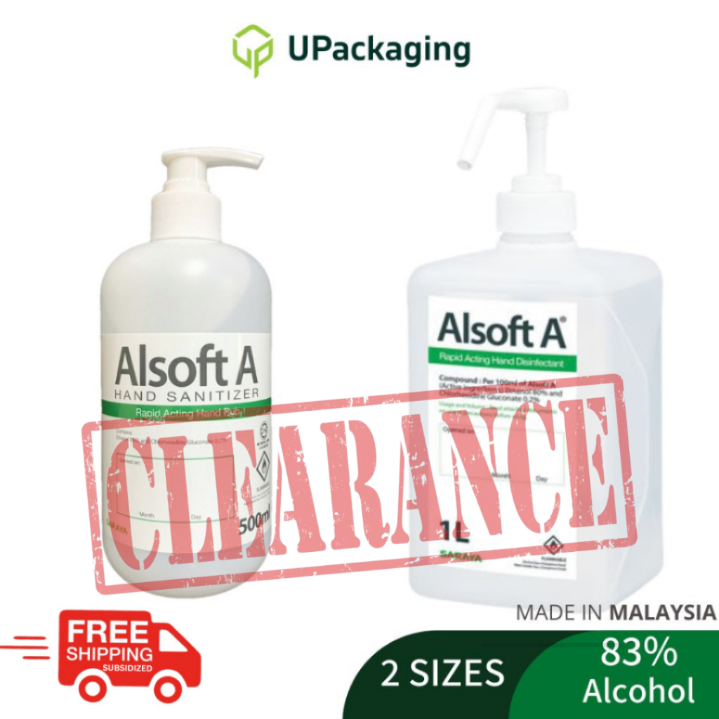 ALSOFT A [500ml - 1000ml ] Hand Sanitiser Liquid Alcohol Based ...