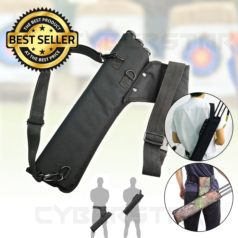 Arrow Quiver Back & Waist Belt Archery Arrow Holder Bag Arrow Organizer ...
