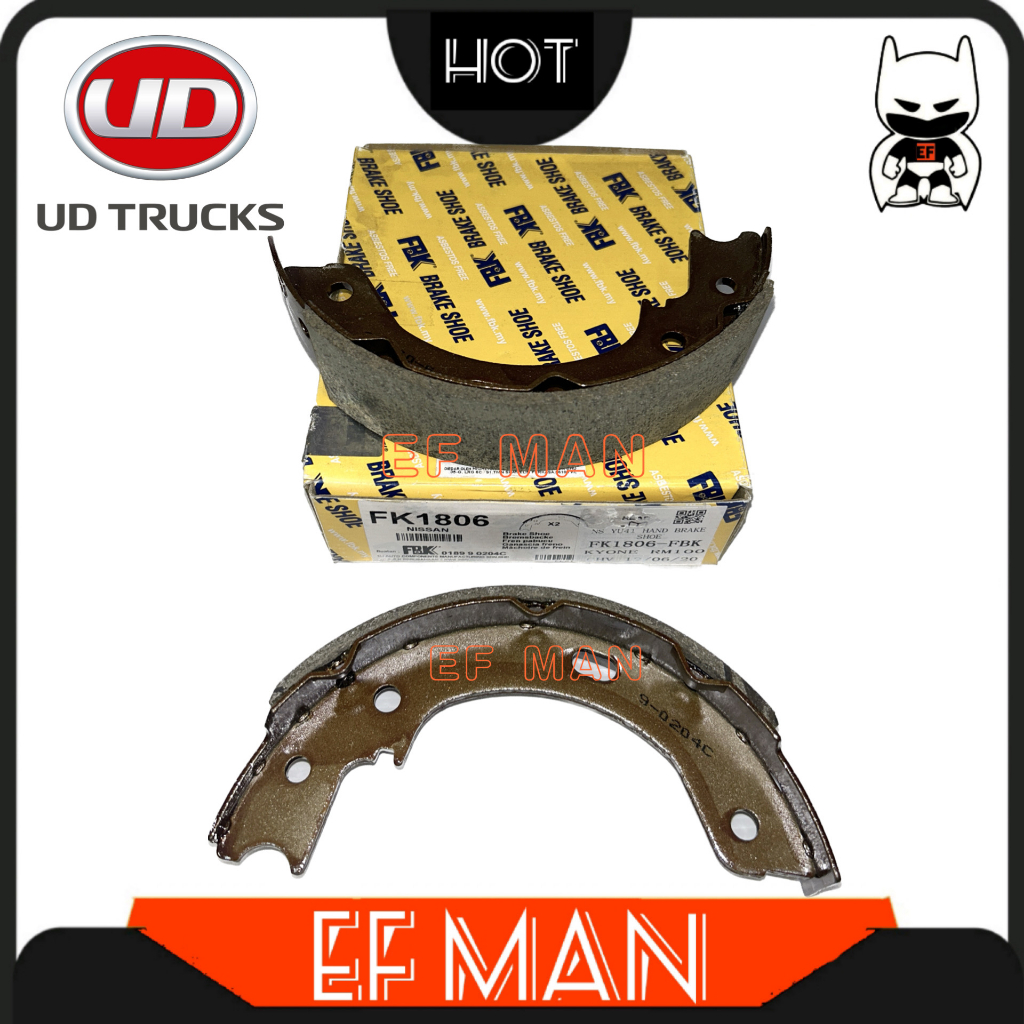 NISSAN UD YU41 HAND BRAKE SHOE FK1806 LORI KASUT BREK TANGAN | Shopee ...