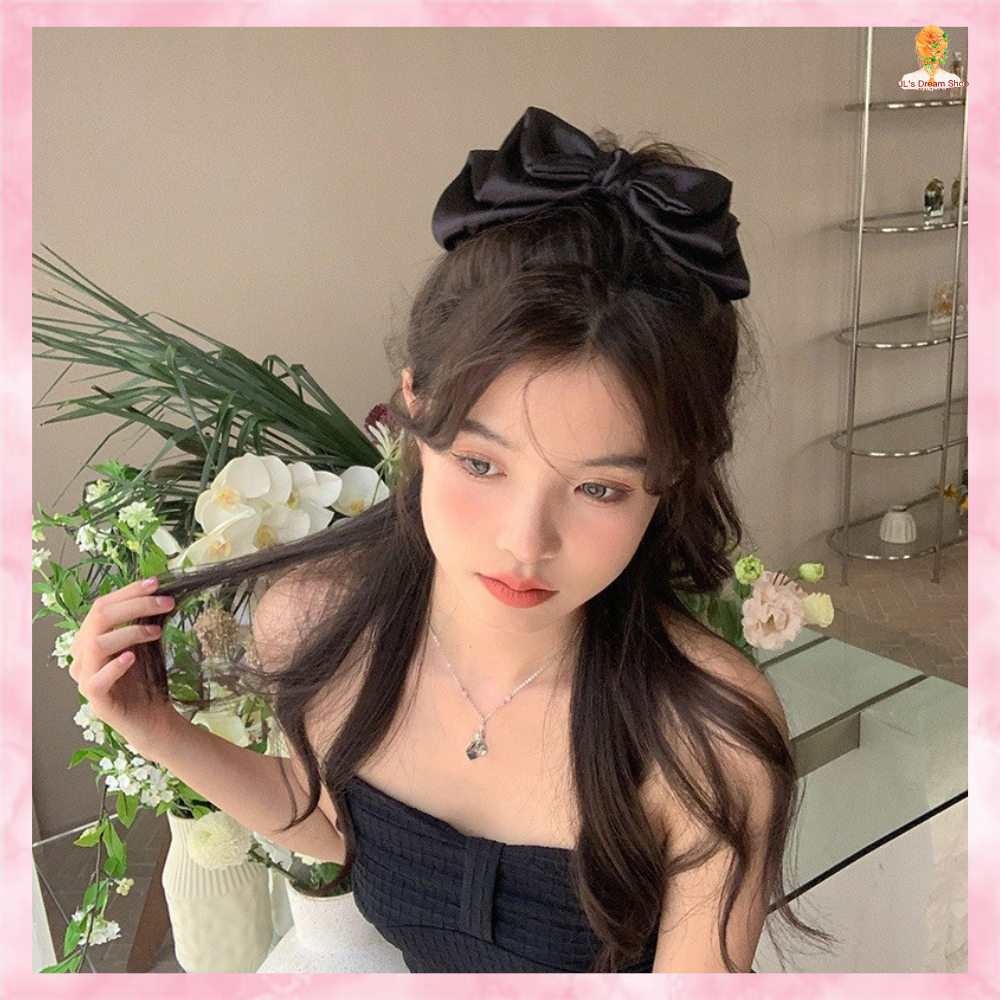 Premium Satin Bow High Ponytail French Barrette Clip高级感缎面蝴蝶结高马尾发夹 Reben ...