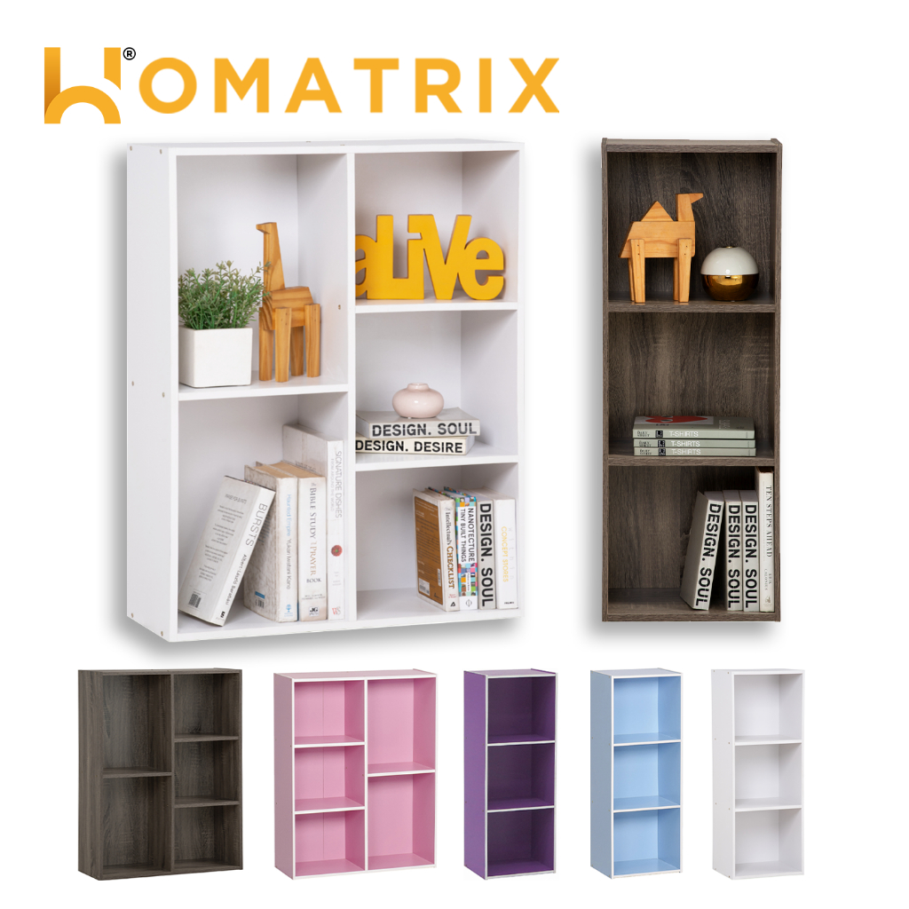 HOMATRIX 3 Tier Wooden Multipurpose Rack Book Shelf Cabinet Rak Buku ...